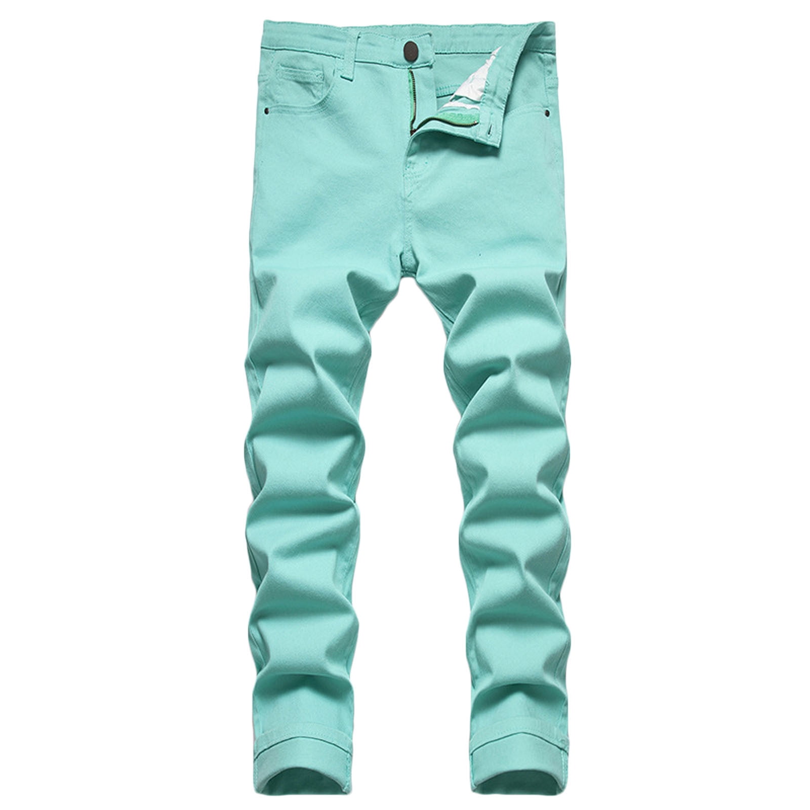 Men Stretch Denim Straight Leg Relaxed Fit Jeans Pants for Men Regular ...