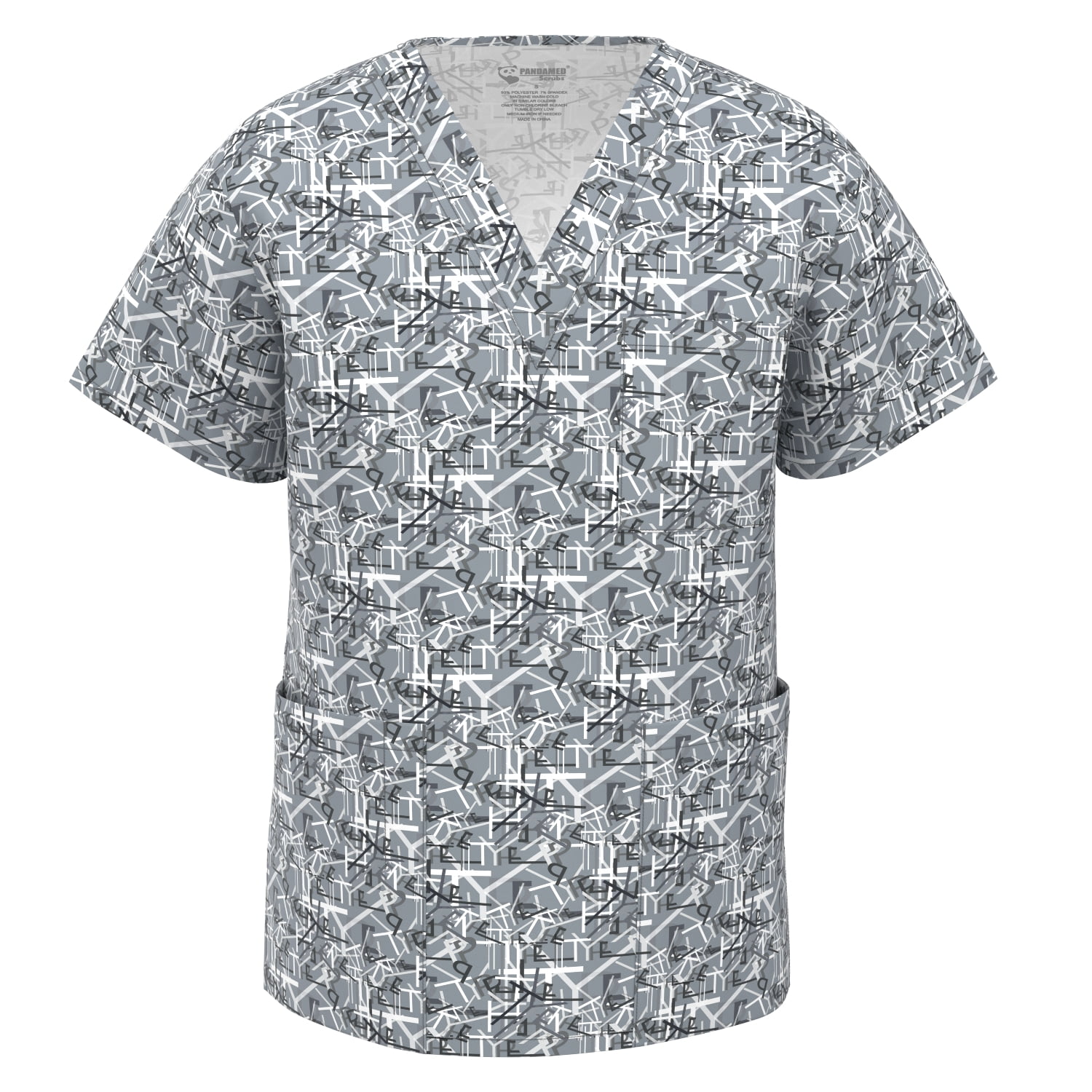 Men Stretch Print Scrub Top - Medical Uniform Men Nurse School Print ...