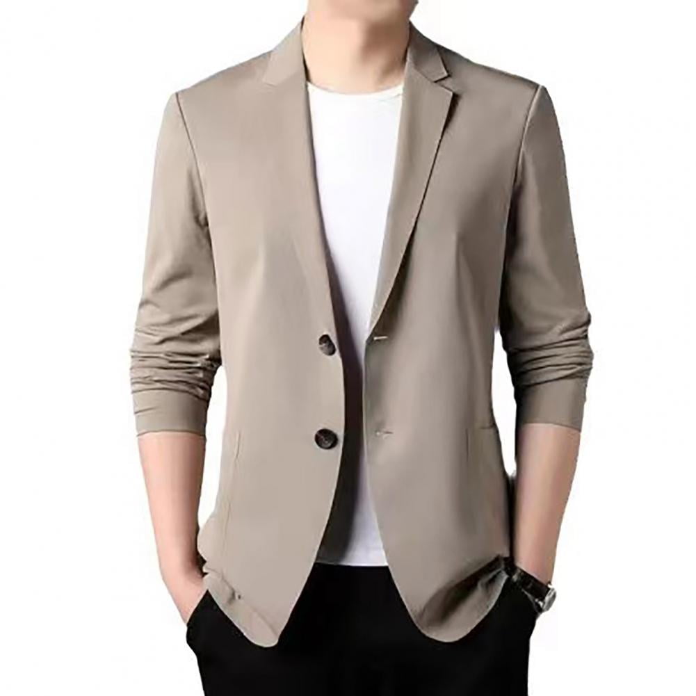 Men Suit Coat Luxurious Formal Business Suit Jacket Solid Color ...