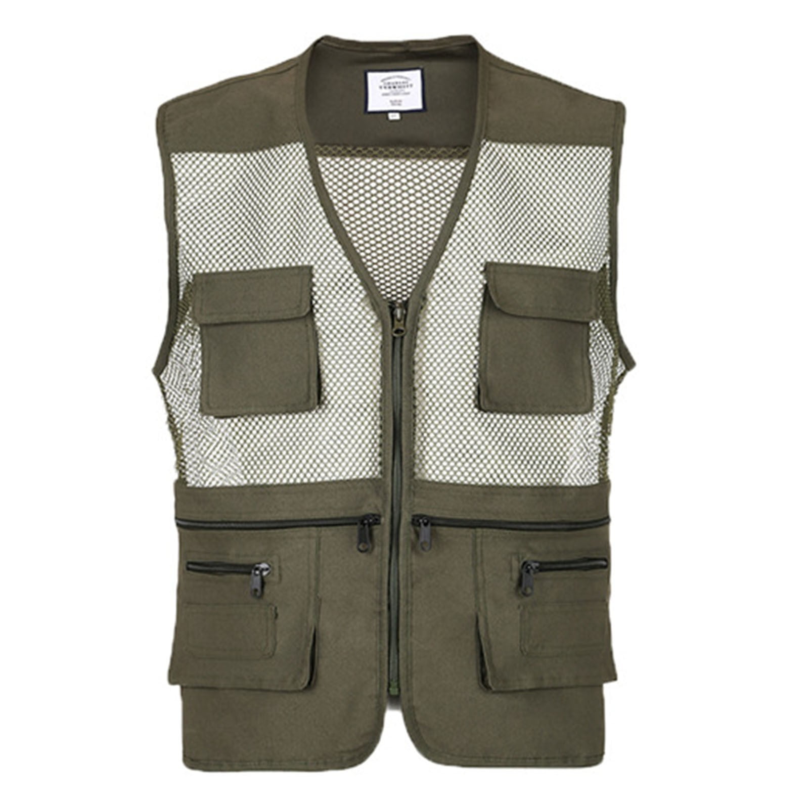 Men Summer Mesh Cargo Multi Function Travel Photo Fishing Waistcoat ...