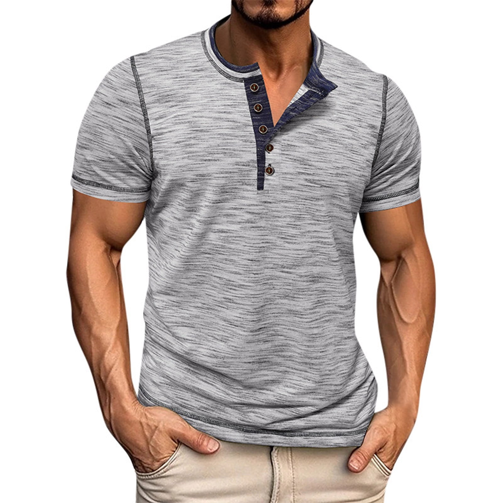 Men Summer Tops T Shirts Men Large Mens Athletic Short Sleeve Pack Thin ...