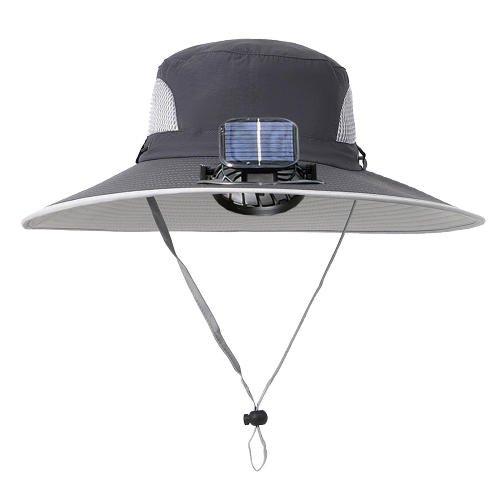 Men Sun Hat with Solar Fan Fishing Hat,Wide Brim Cap for Hiking Outdoor ...