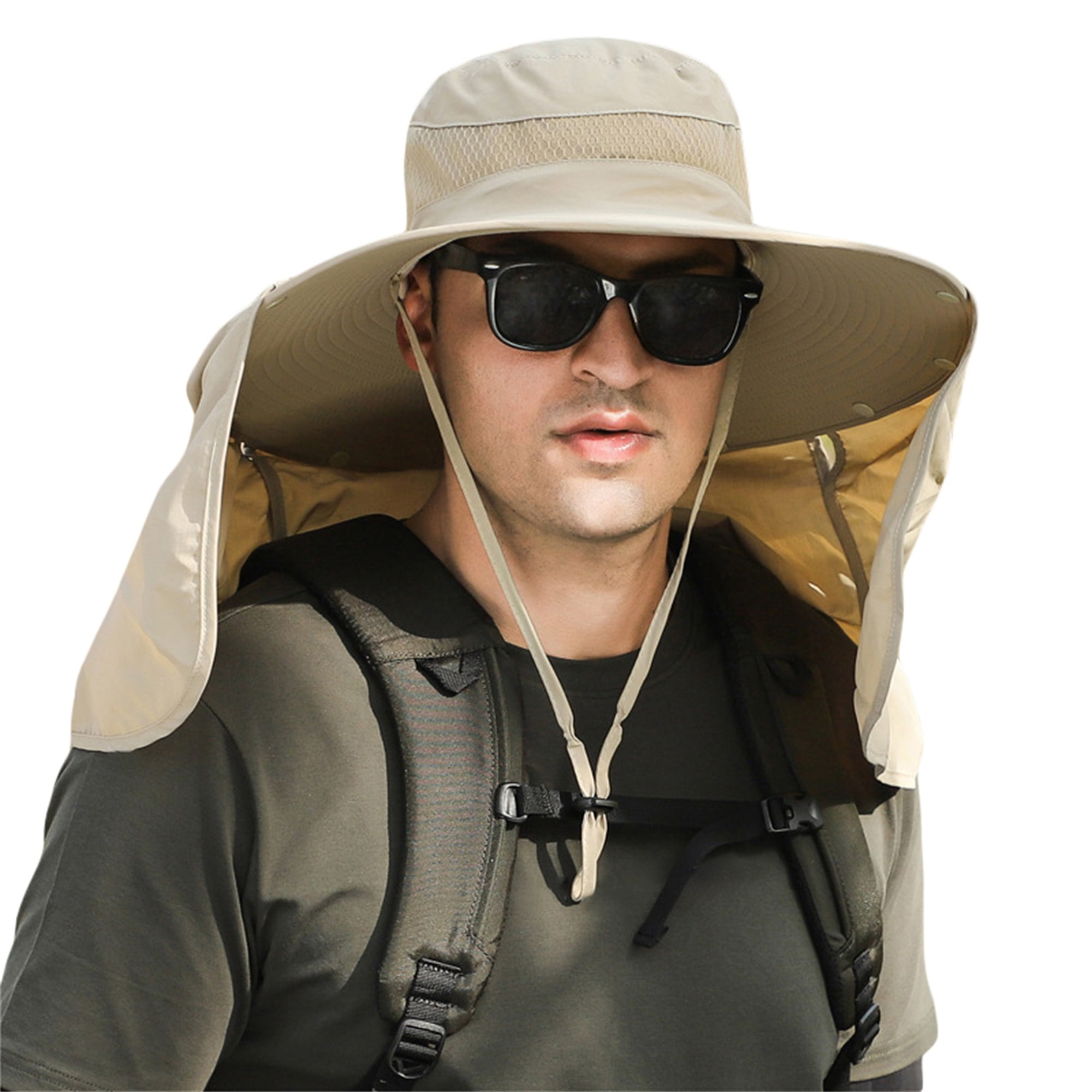 Men Sun Hat, Visor Wide Brim Sun Protection Hat Summer Cap - Walmart.com