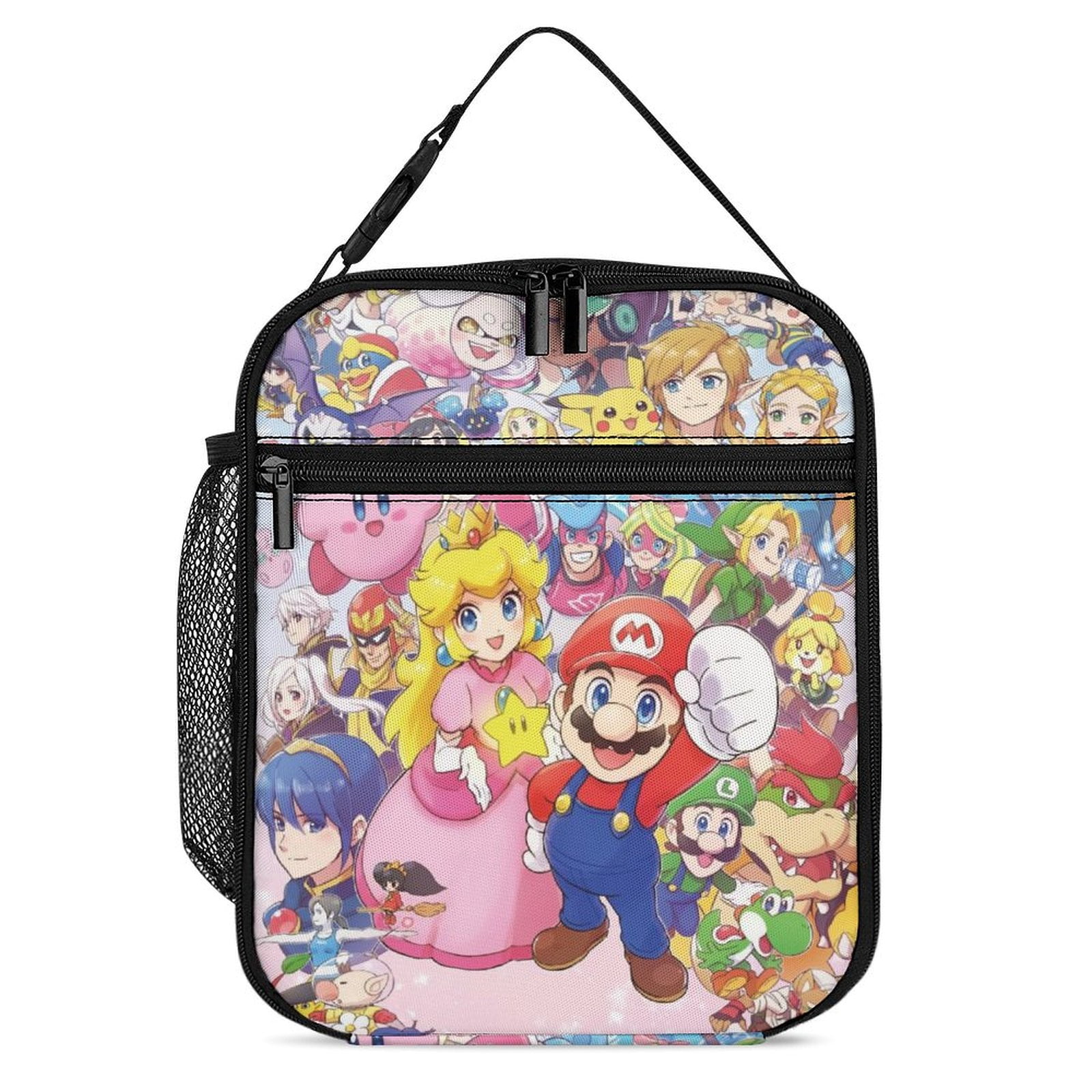 Men Super Mario Lunch Box Bag Colorful 3D Print Cooler Tote Bags Cute ...