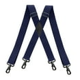 Men Suspenders For Jean 1.4 Inch Navy Blue Suspender Heavy Duty Swivel ...