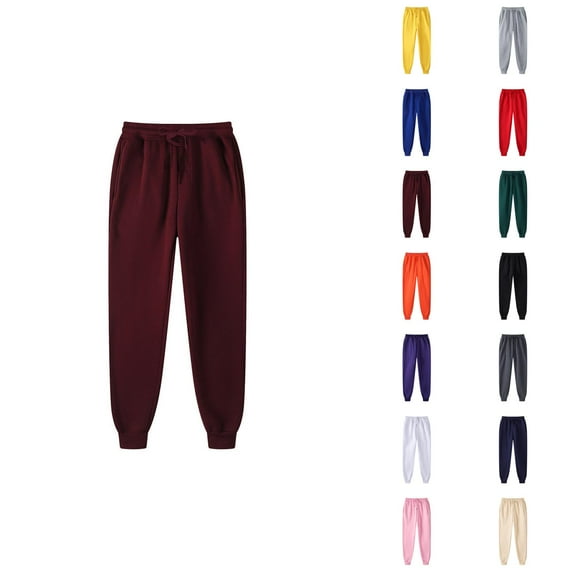 Men Sweatpants 2026 Fall Winter Fashion Drawstring Elastic Waist Fleece ...