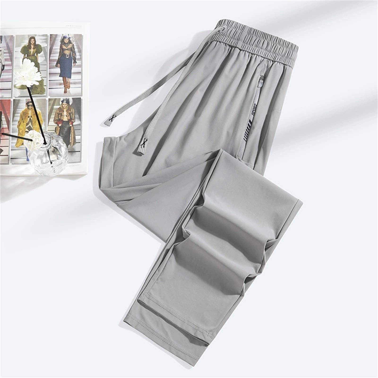 Men Sweatpants with Pockets Mens Casual Pants Relaxed Fit Stretch Quick ...