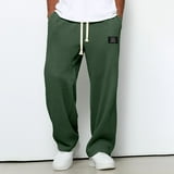 Men Sweatpants with Pockets Relaxed Fit Pants for Men Waffle Knit Wide ...