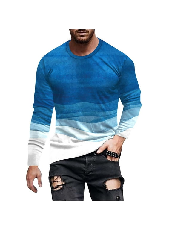 Lilgiuy Men's Long Sleeve Waffle Solid Color Bottoming Shirt Buttonless Hooded Crew Neck ...