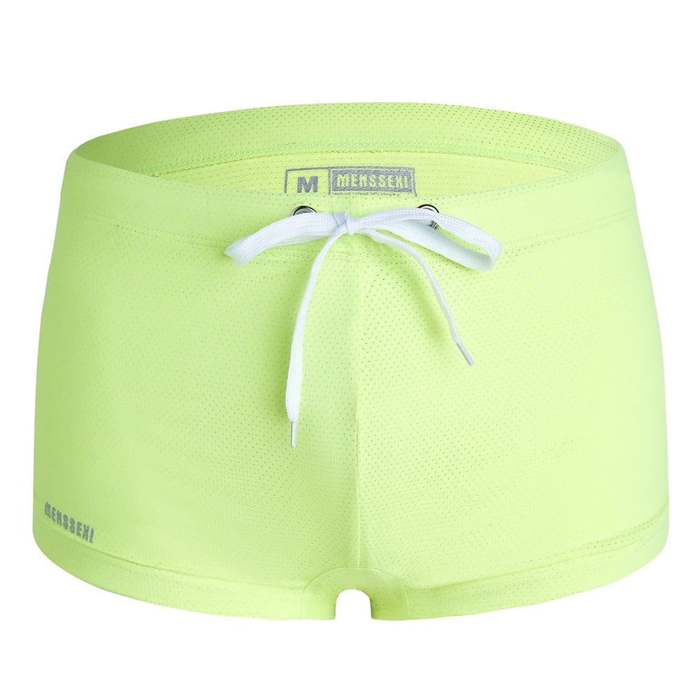 Men Swimwear Boxers Low Rise Swim Boxer Briefs Mens Swimming Trunks ...