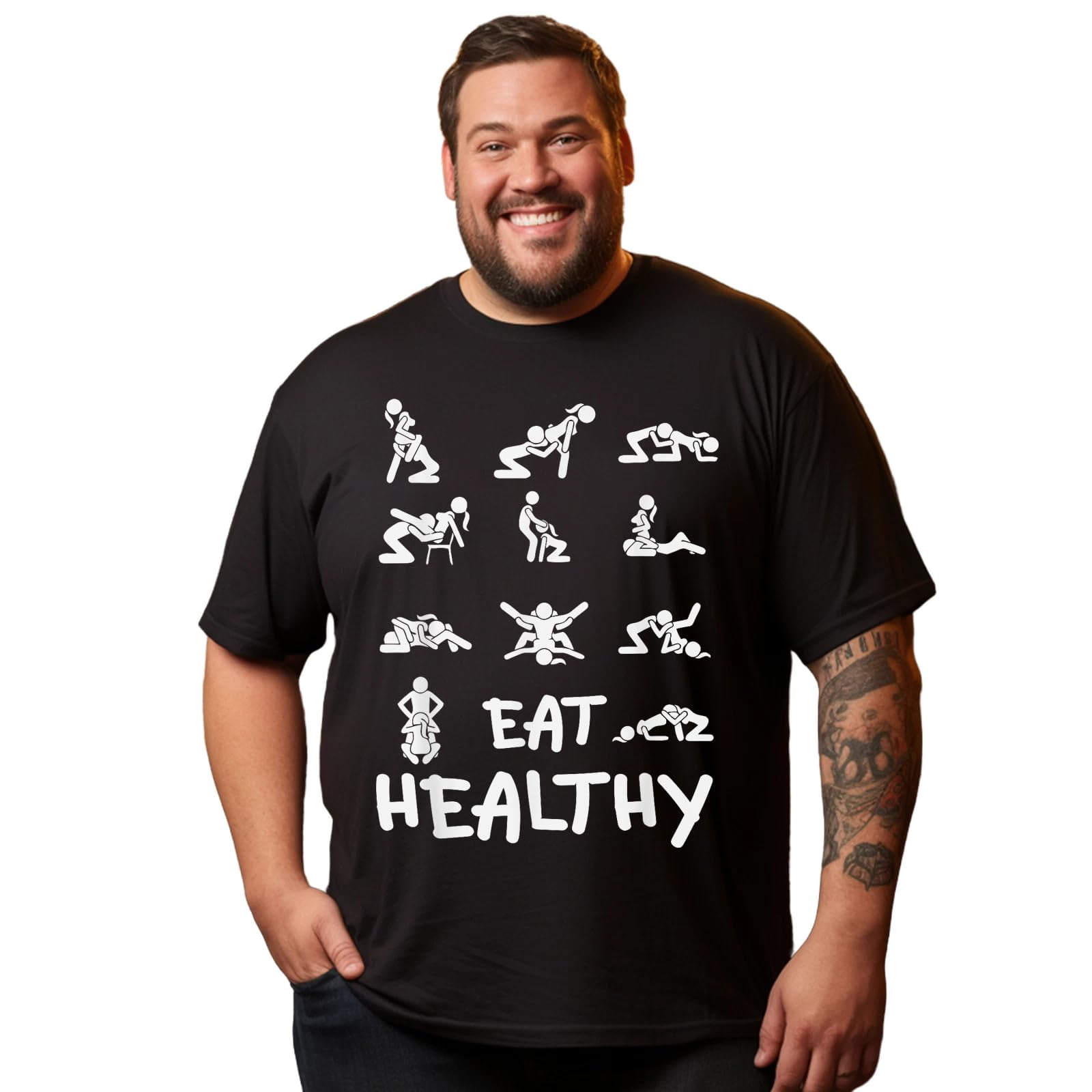 Men T Shirt for Big & Tall Man Graphic Short Sleeve Plus Size Oversized Tee Tshirts 4XLT T0 5641 ...