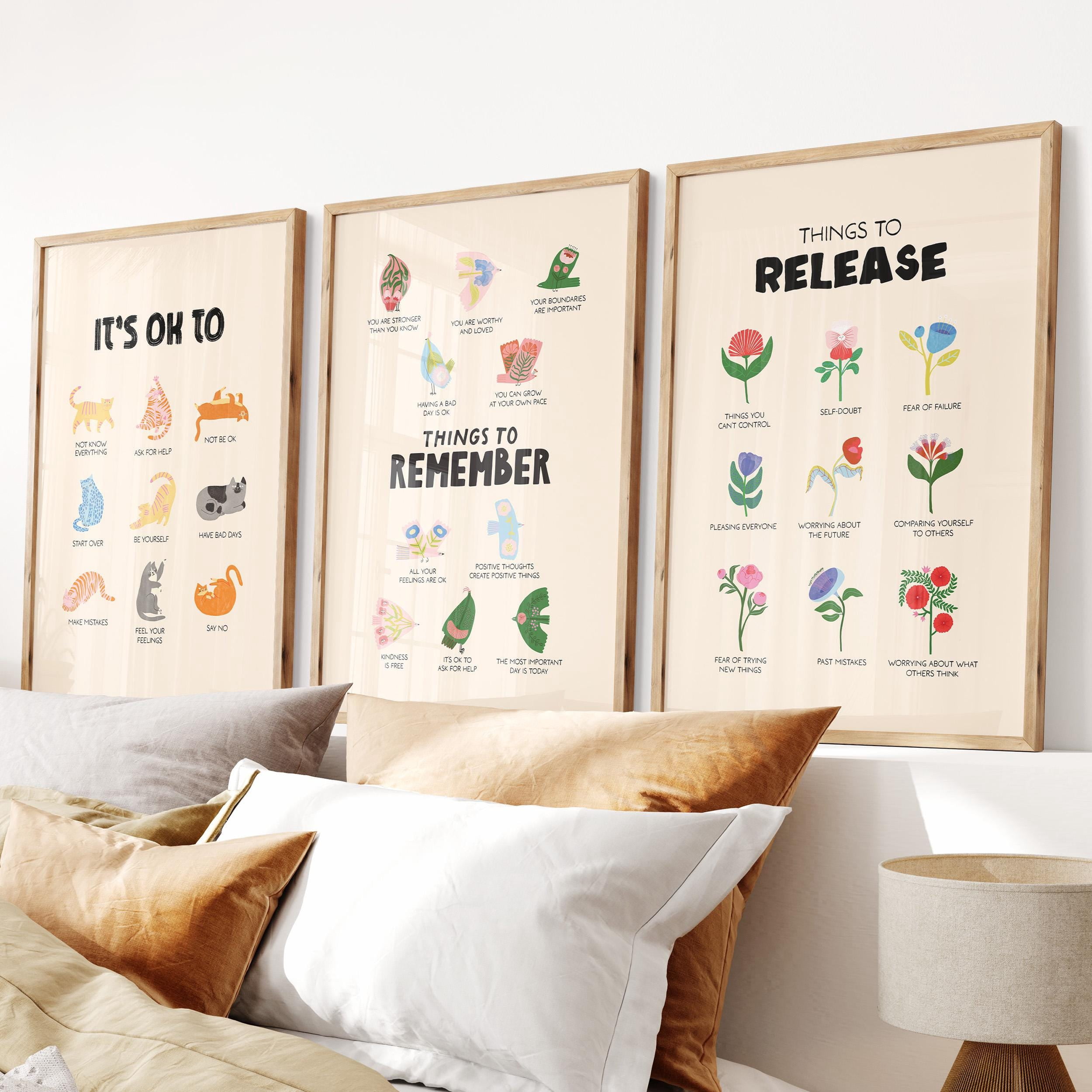 Men.Tal Health Posters: Inspirational Quotes Art Therapy Office Decor ...