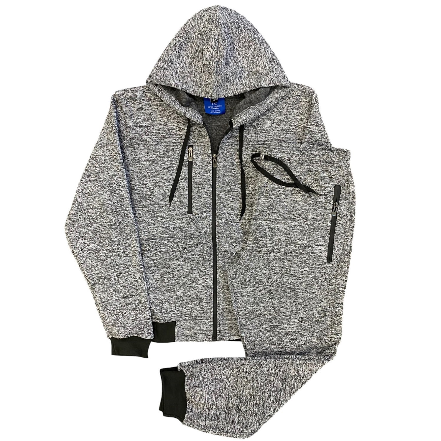 Men Tech Jogger Fleece Suit Top and Bottom Sweatsuit Outfit - Walmart.com