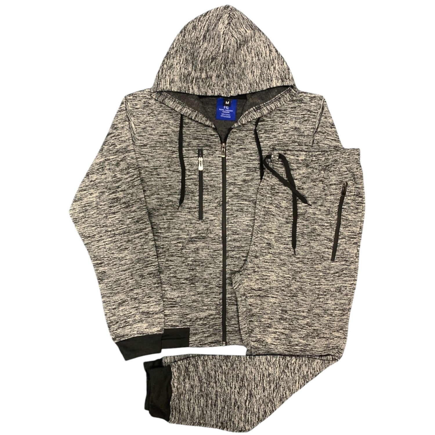 Men Tech Jogger Fleece Suit Top and Bottom Sweatsuit Outfit - Walmart.com