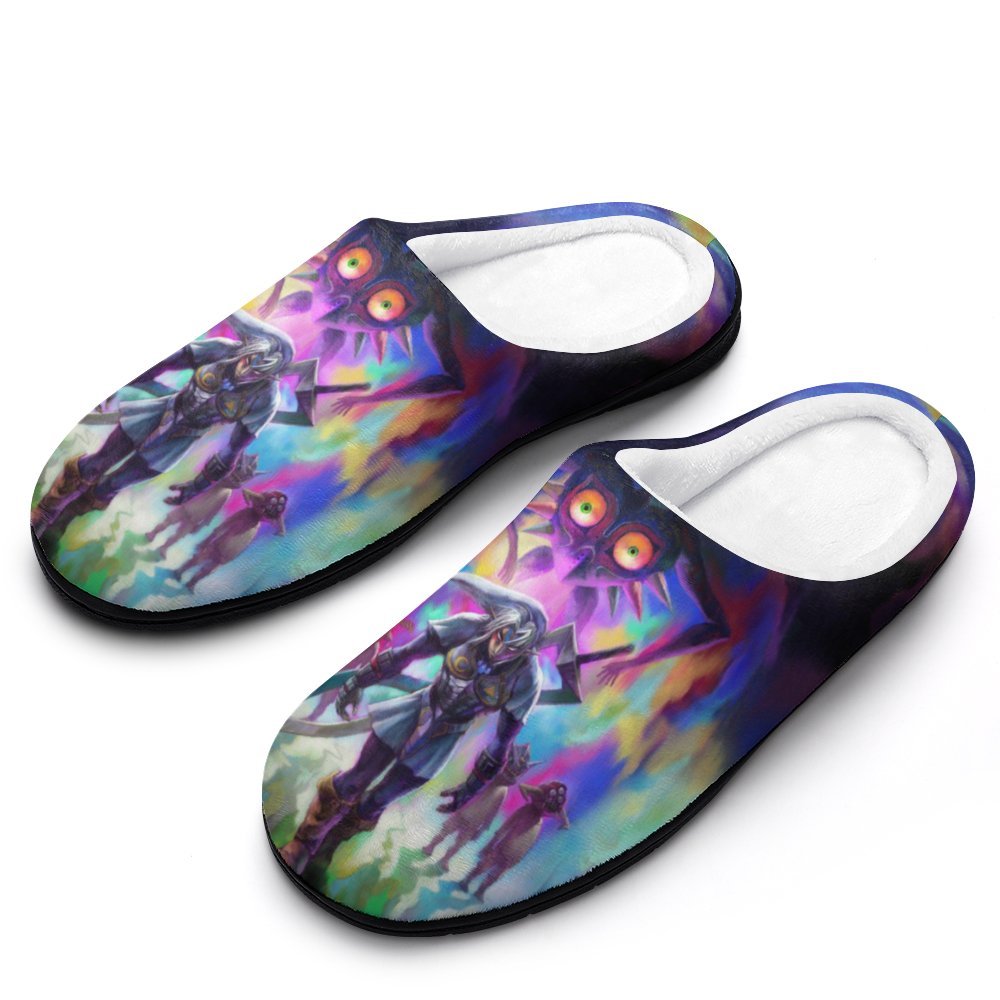 Men The Legend of Zelda Slippers Non-Slip Fuzzy House Slippers Warm ...