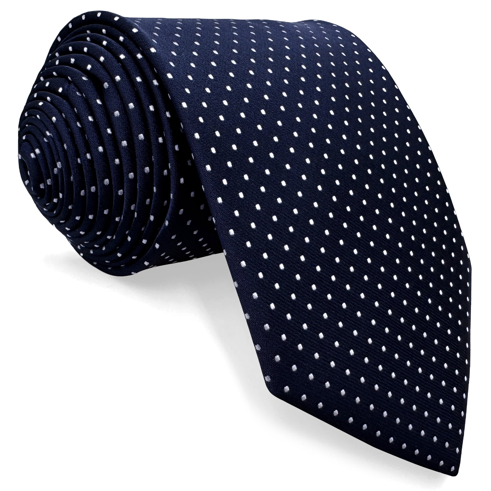 Men Tie Necktie Dark Blue Navy Dot Extra Long Size 63
