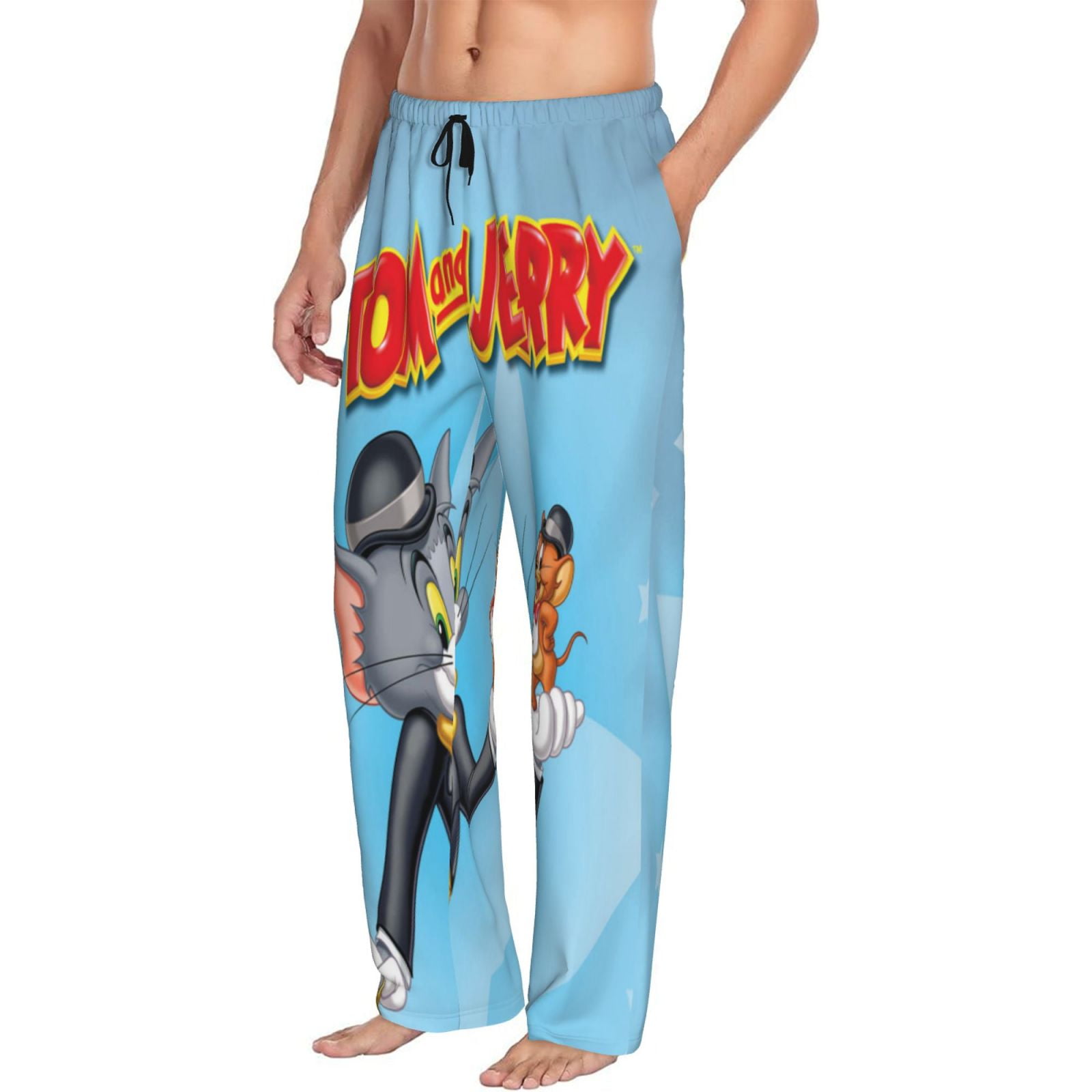 Men Tom Cat Jerry Lounge Pajama Pants Cute Breathable Loose-Fit ...
