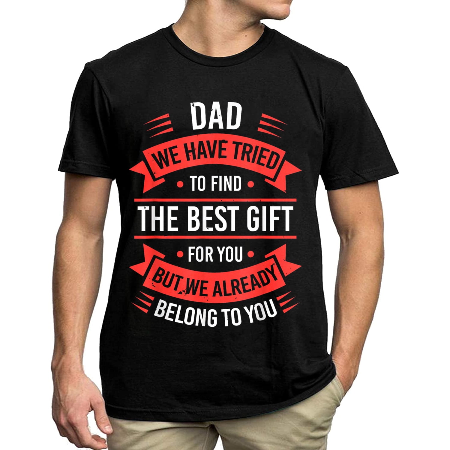 Men Tops Fathers Day Shirt for Dad from Daughter Son Wife Funny Dad T-Shirt Graphics Shirt ...