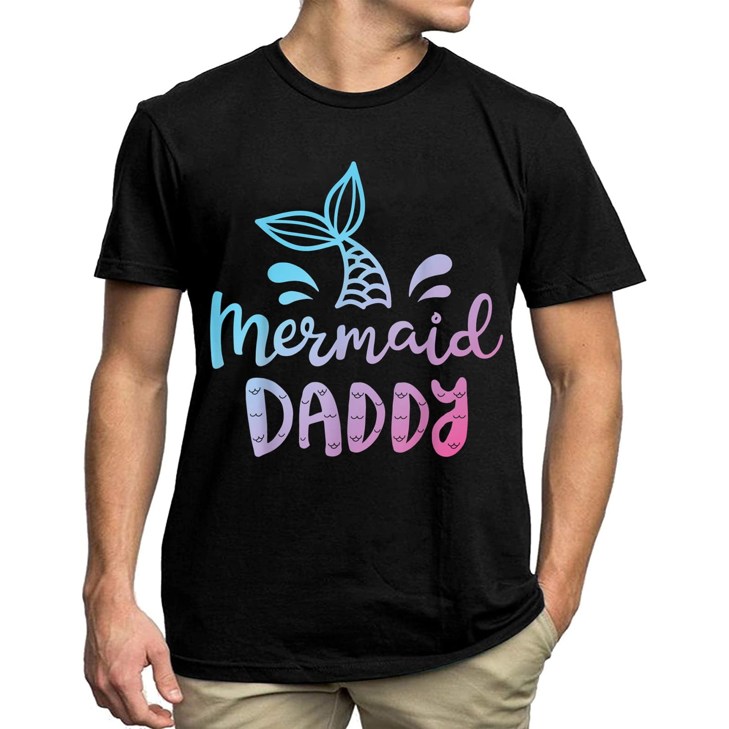 Men Tops Mermaid Dad Funny Merman Daddy Papa Family Matching Birthday T ...