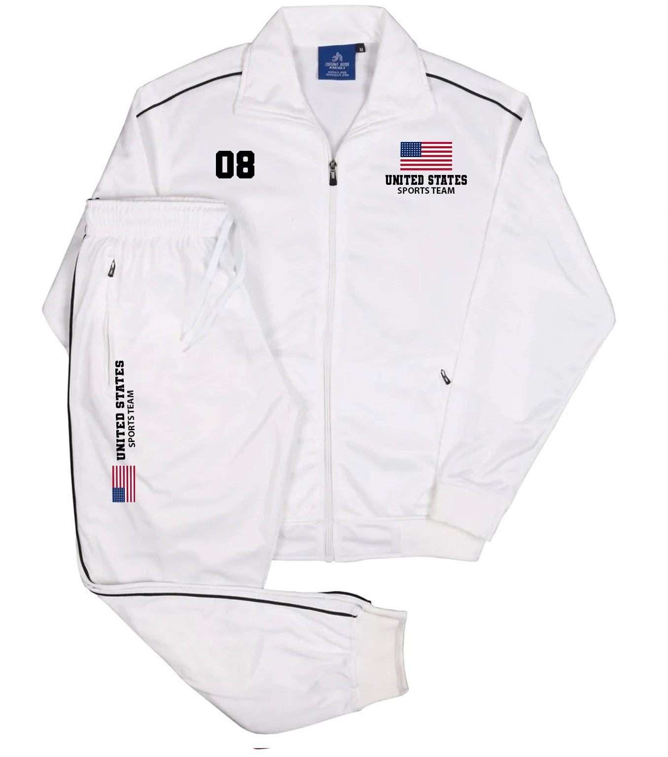 Men Tracksuit Sports Track Jacket & Matching Jogging Pants - Walmart.com
