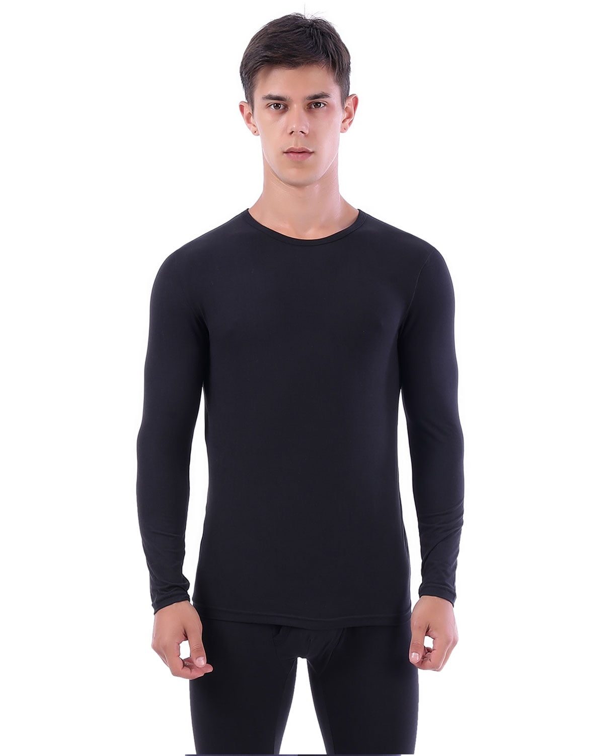 Men Traditional Long Johns Thermal Underwear Top Male Ultra Soft Fleece ...