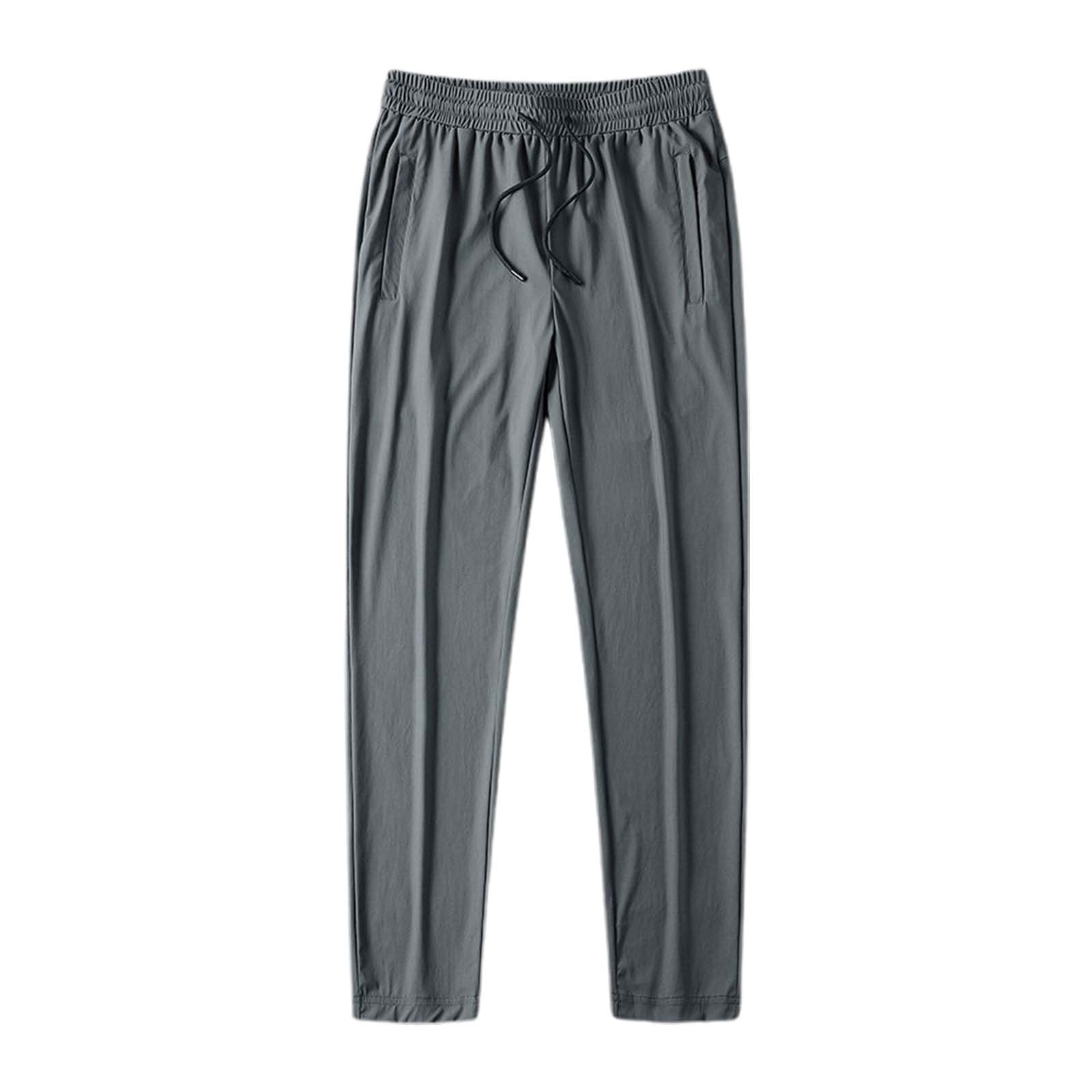 Men Unisex Casual Stretch Quick Drying Pants with Elastic Waist ...