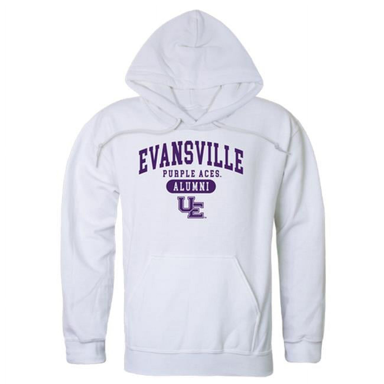 Men University of Evansville Purple Aces Alumni Hoodie, White - Large ...