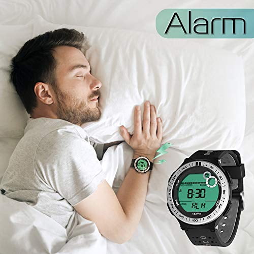 Men Watch Pedometer Underwater Diving Watch 10 ATM Waterproof with Lap ...