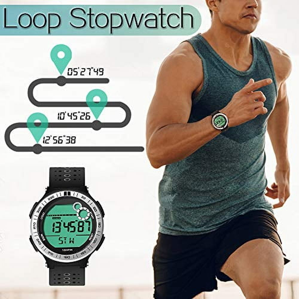 Men Watch Pedometer Underwater Diving Watch 10 ATM Waterproof with Lap ...