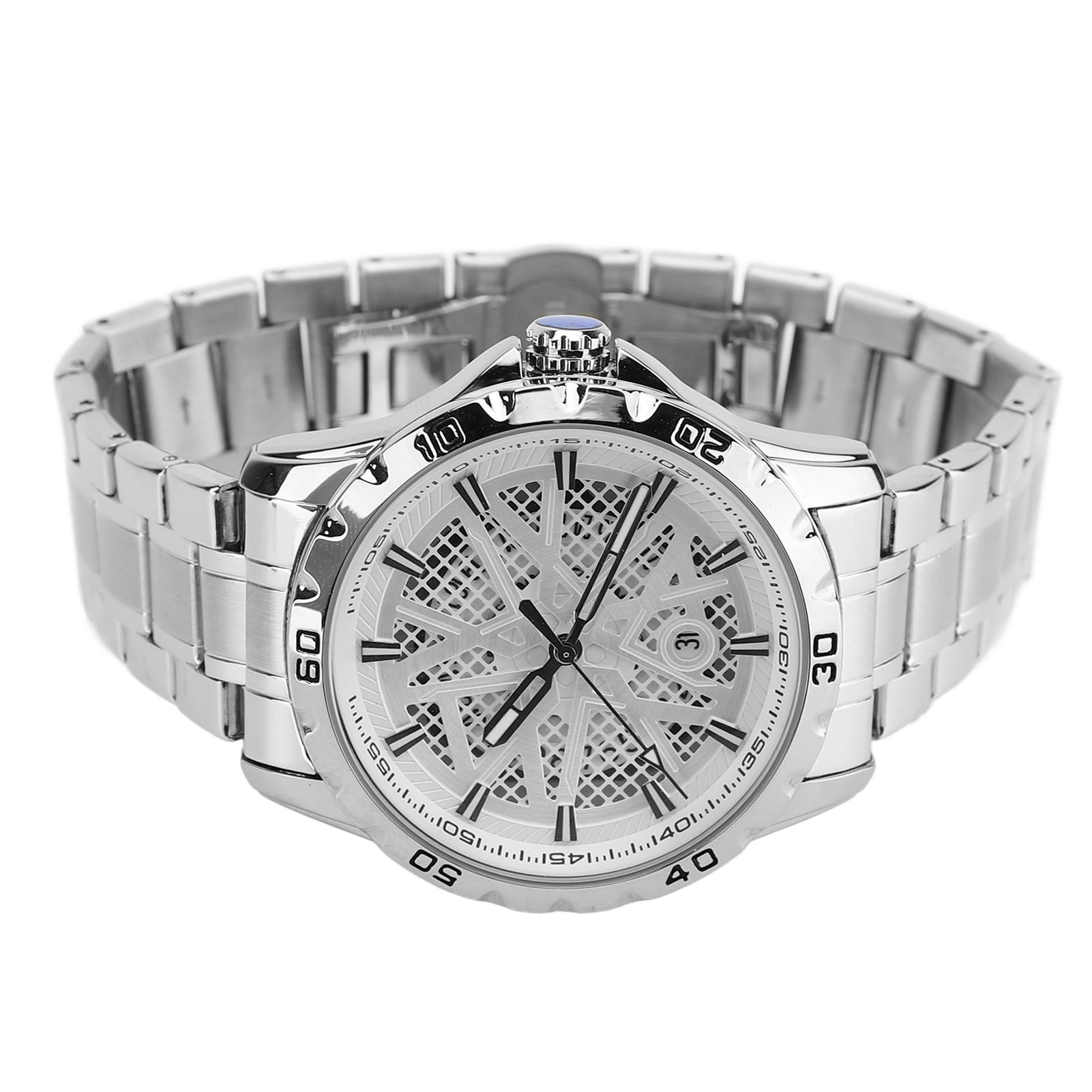 Men Watch Quartz Movement Mechanical 30m Water Resistant Chronograph ...