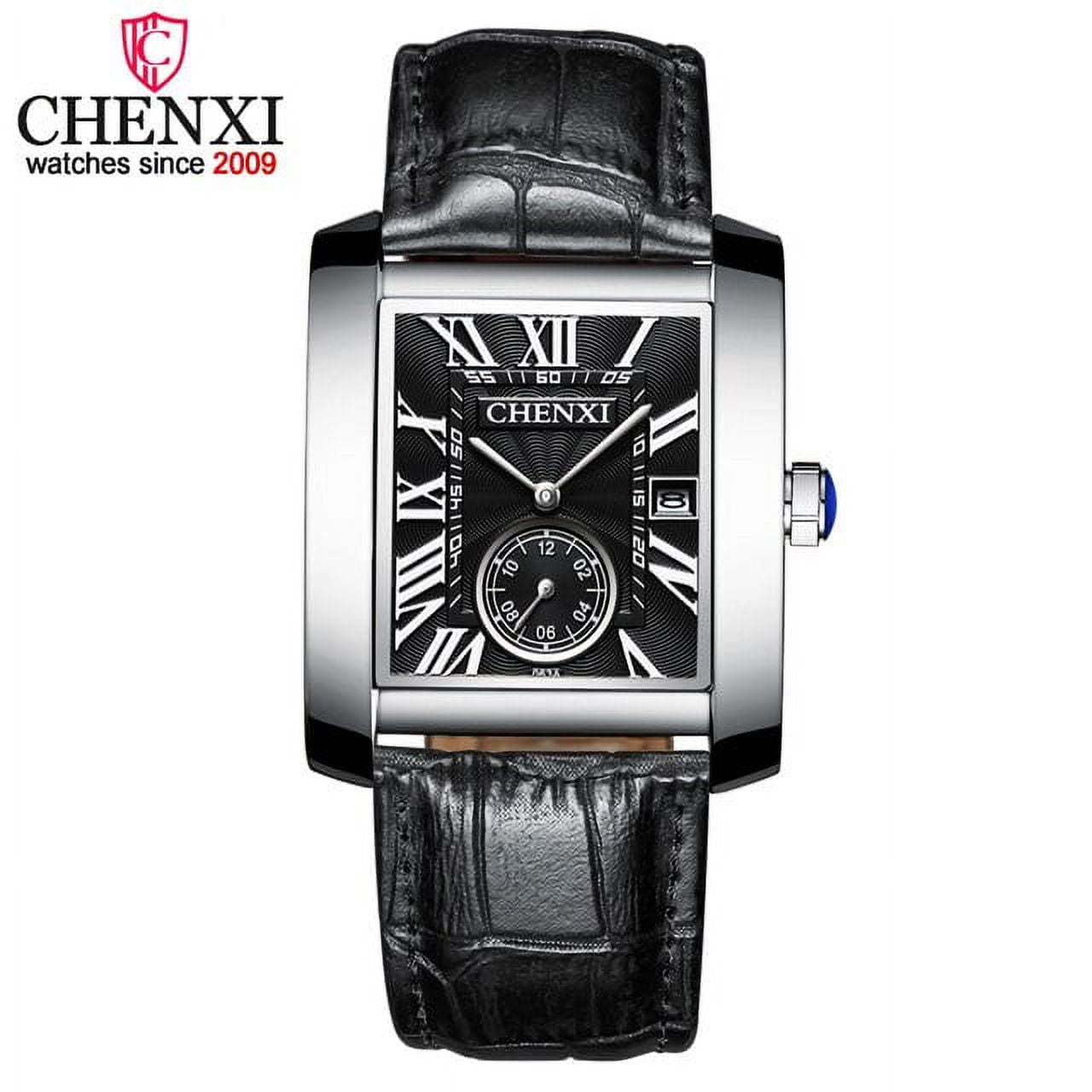 Men Watches Top Brand Luxury Chenxi Gold Black Square Quartz Watch Men Waterproof Golden Male ...