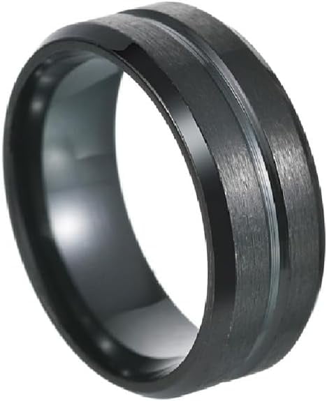 Men Wedding Band Titanium Steel Male Engagement Ring for Him Promise ...