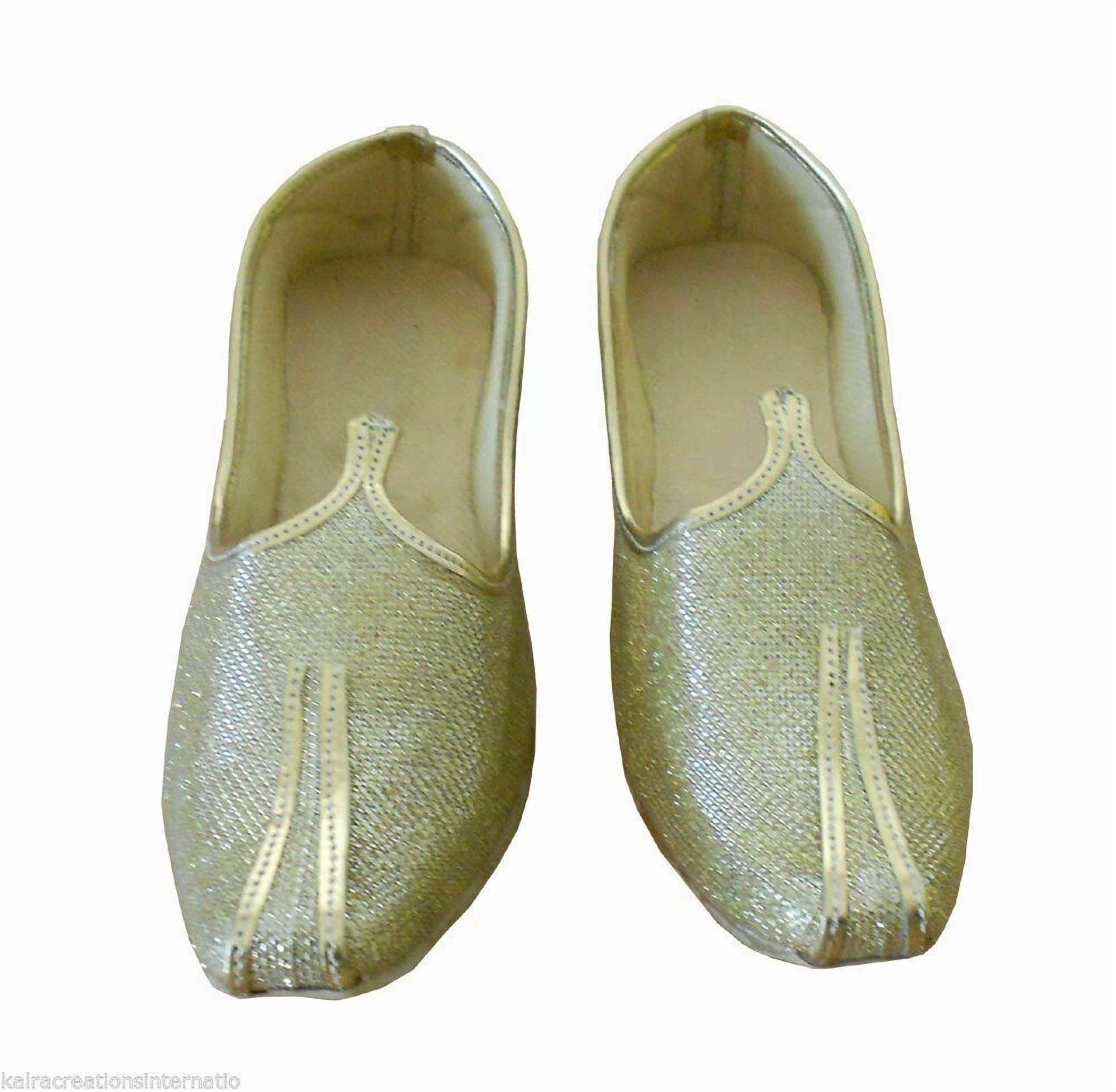 Men Wedding Shoes Indian Handmade Traditional Khussa Mojaries Jutties ...
