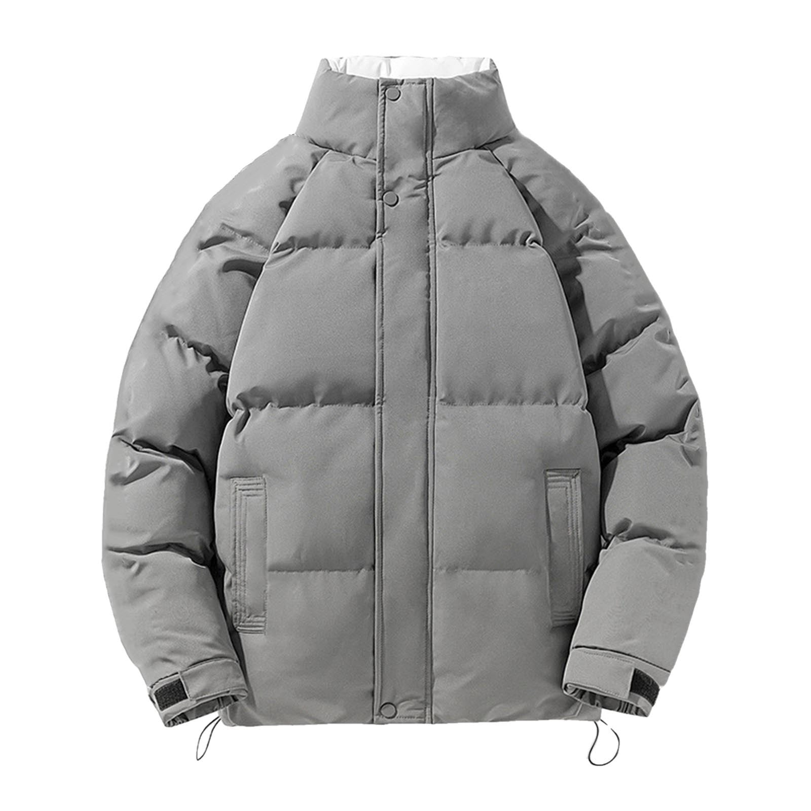 Men Winter Collar Loose With Thick Warm Padded Jacket - Walmart.com