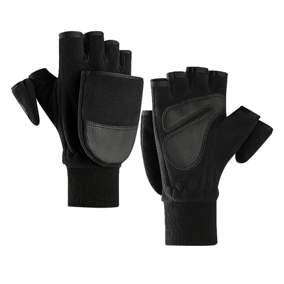 Qiyuancai Men Winter Outdoor Cycling Touch-screen Convertible ...