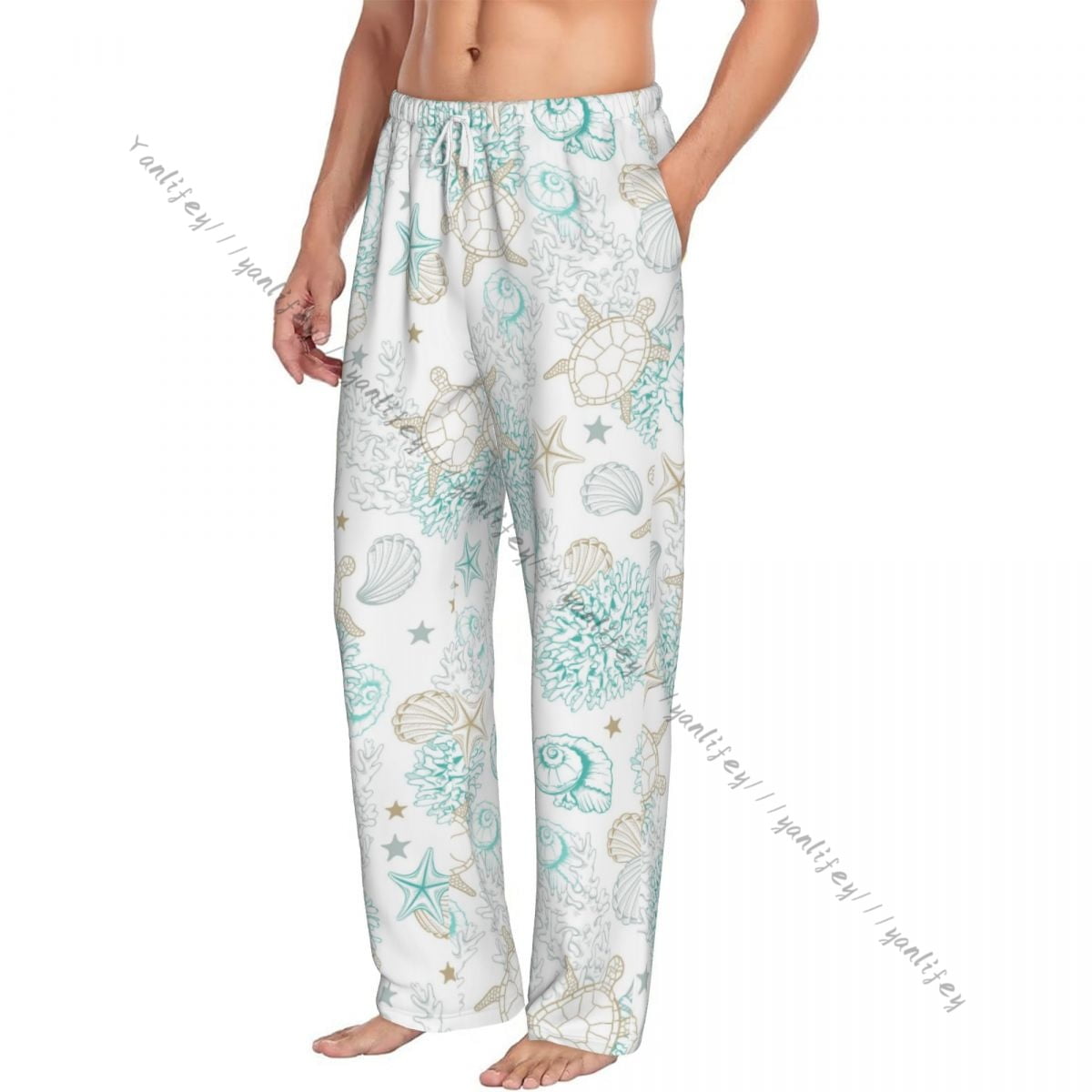 Men Woman Sleep Bottoms Male Lounge Trousers Mens Woman Marine Sea ...