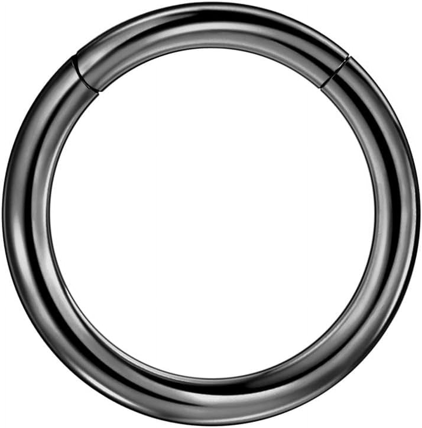 Men Women 316L Surgical Steel Hinged Nose Rings Hoop for Nostril Septum Cartilage Helix Daith ...