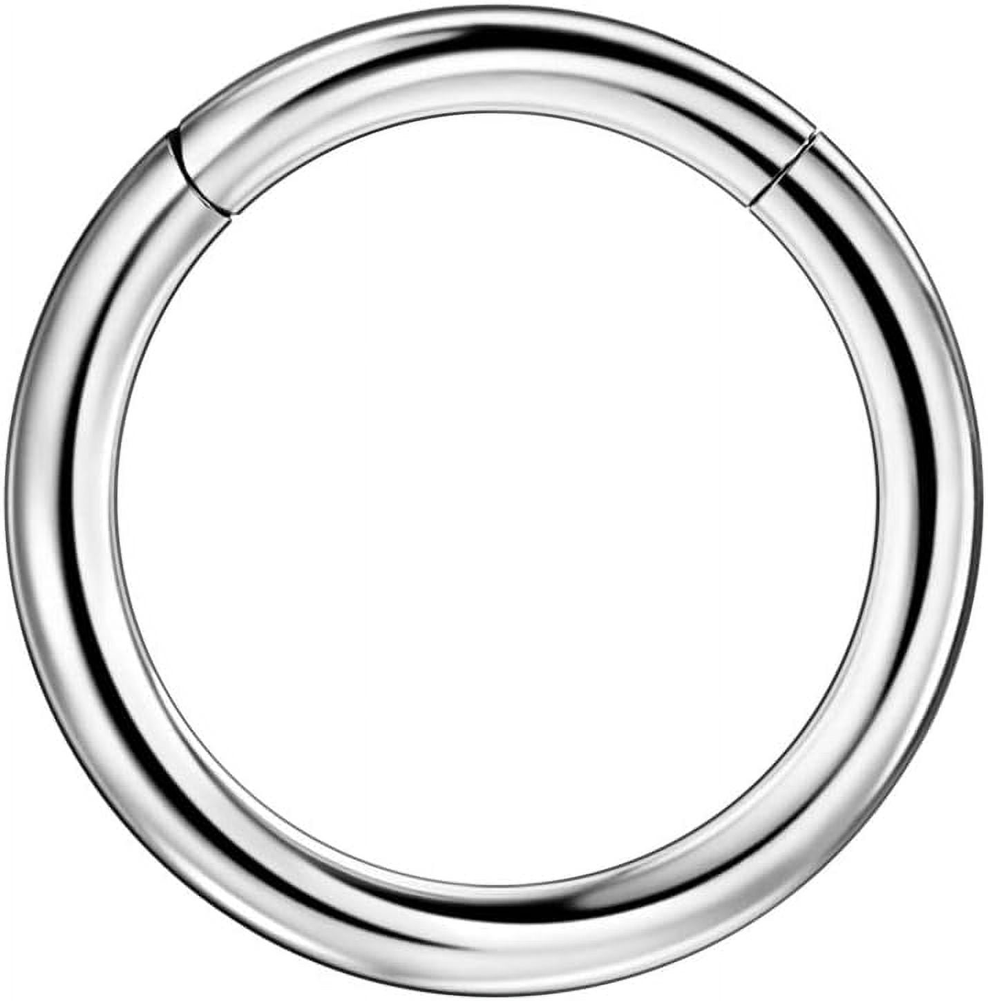 Men Women 316L Surgical Steel Hinged Nose Rings Hoop for Nostril Septum Cartilage Helix Daith ...