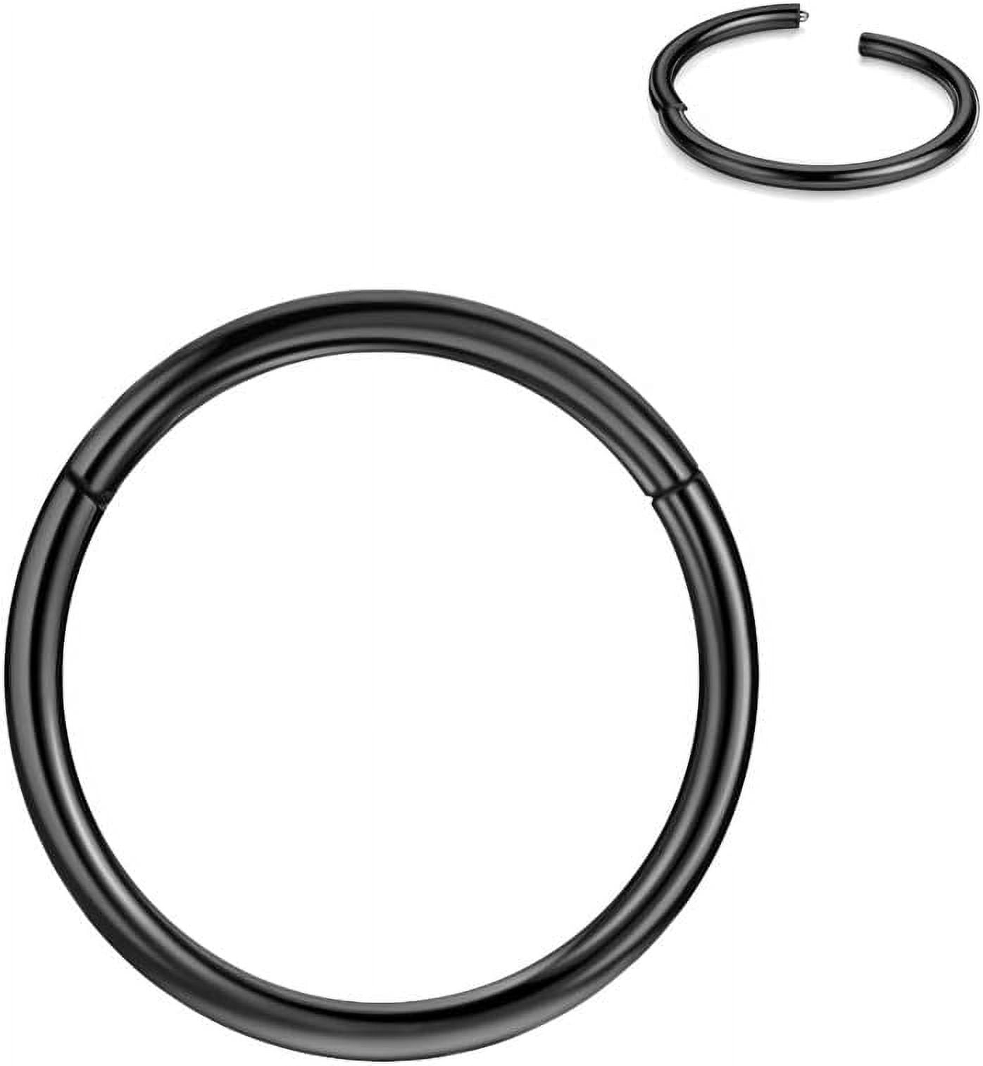 Men Women 316L Surgical Steel Hinged Nose Rings Hoop for Nostril Septum ...