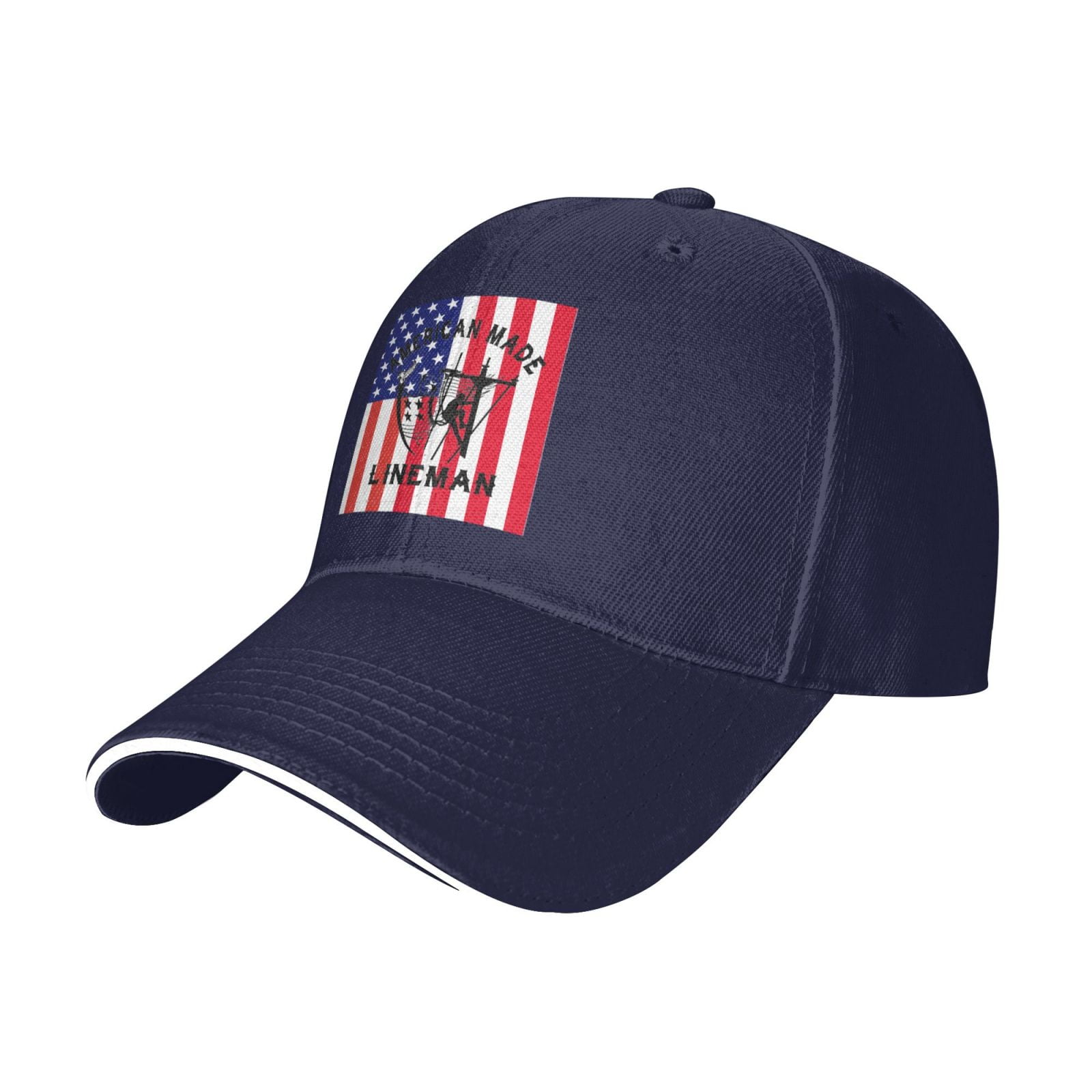 Men Women America Made Lineman Baseball Cap Adjustable Sandwich Bill ...