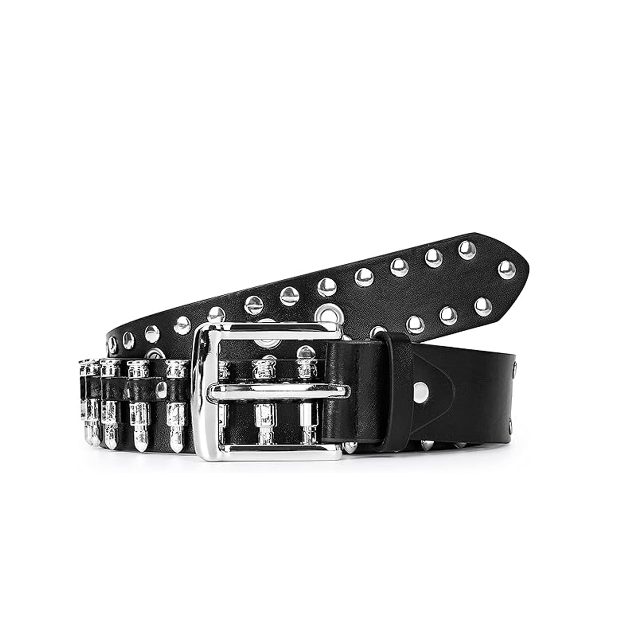 Men Women Bullet Belt Studded Rock Cool Punk Belts - Walmart.com