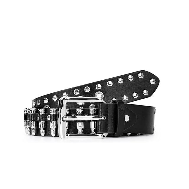 Men Women Bullet Belt Studded Rock Cool Punk Belts - Walmart.com