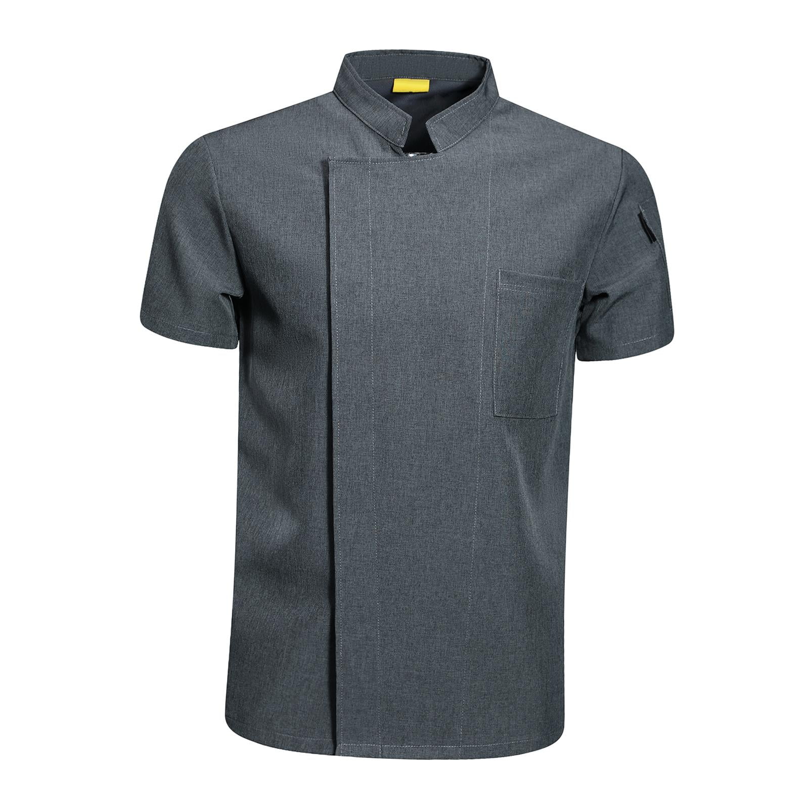 Men Women Chef Jacket Short Sleeve Top Work Wear Waiter Apparel Cooking ...