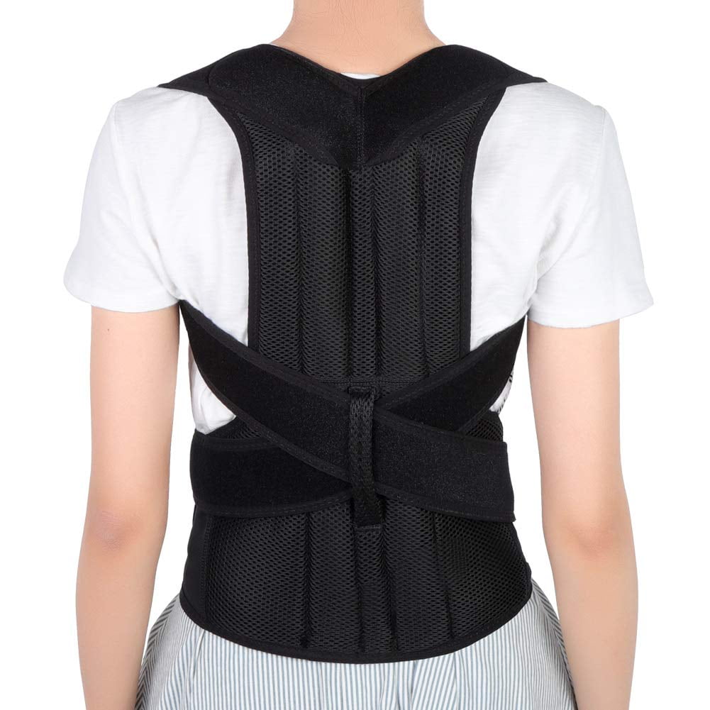 Men Women Comfort Posture Corrector, Back Brace Full Back Support with ...