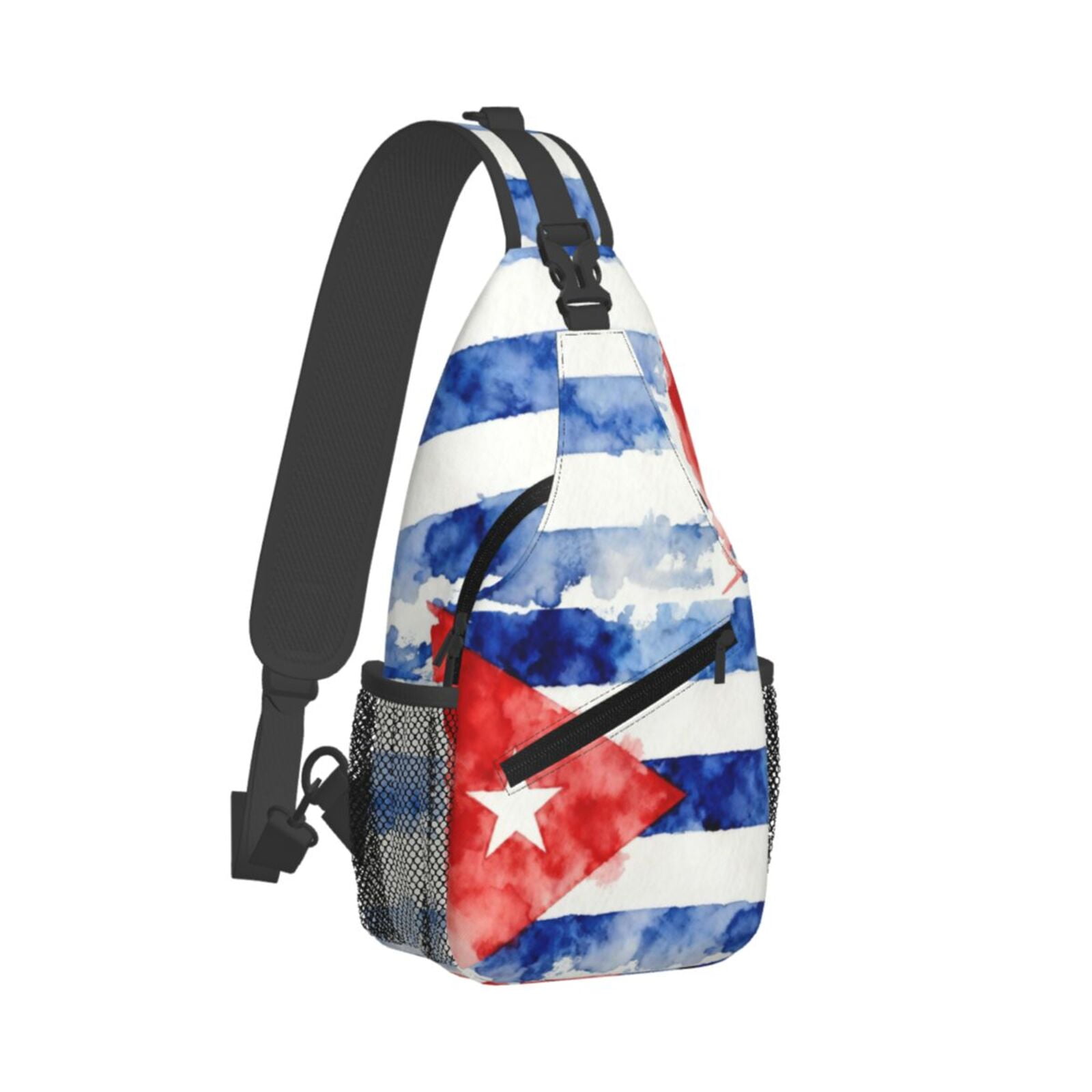 Men Women Cuba Flag Sling Crossbody Chest Bag Backpack with Convertible ...