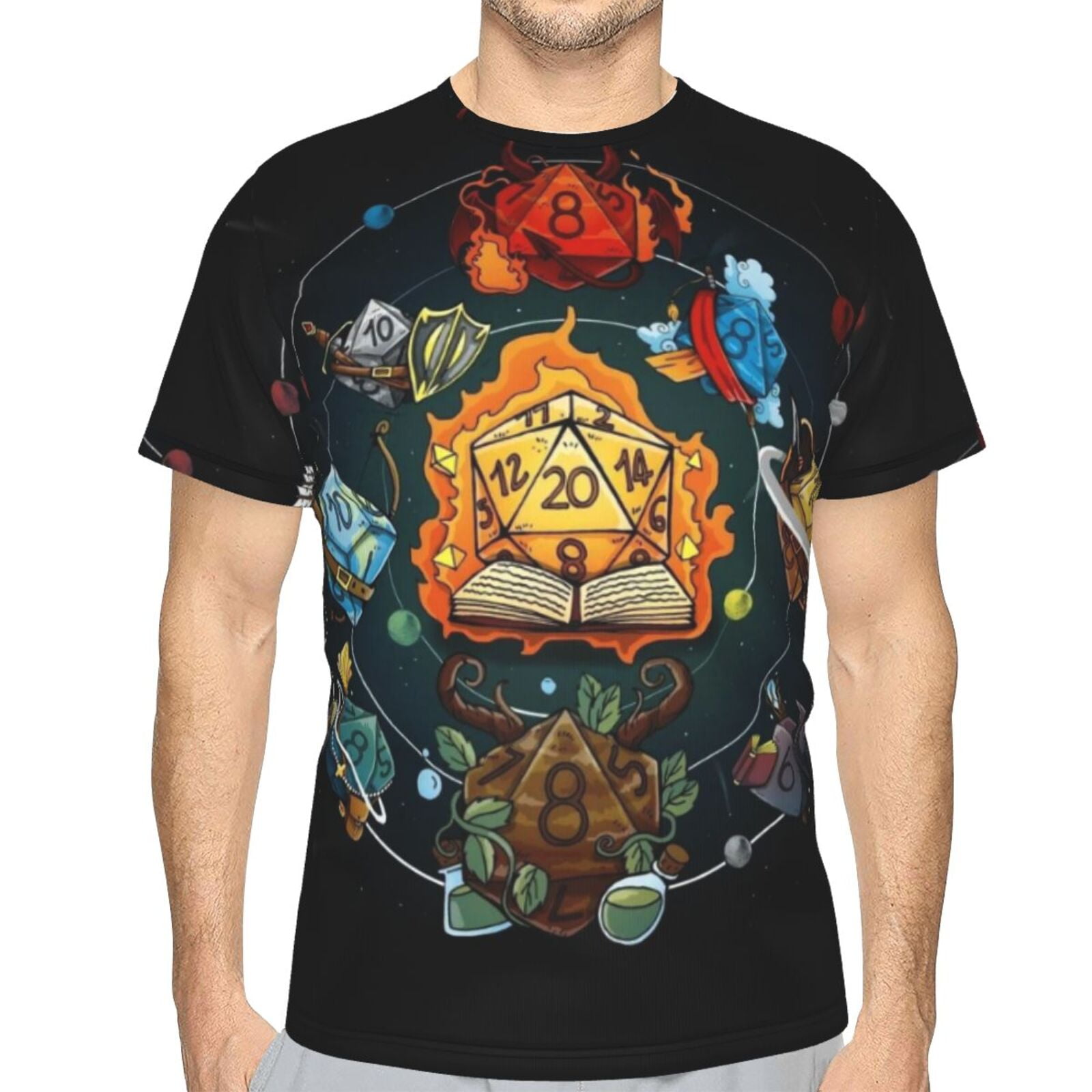 Men Women DND Dungeons And Dragons Shirts Short Sleeve Cosplay Adults ...