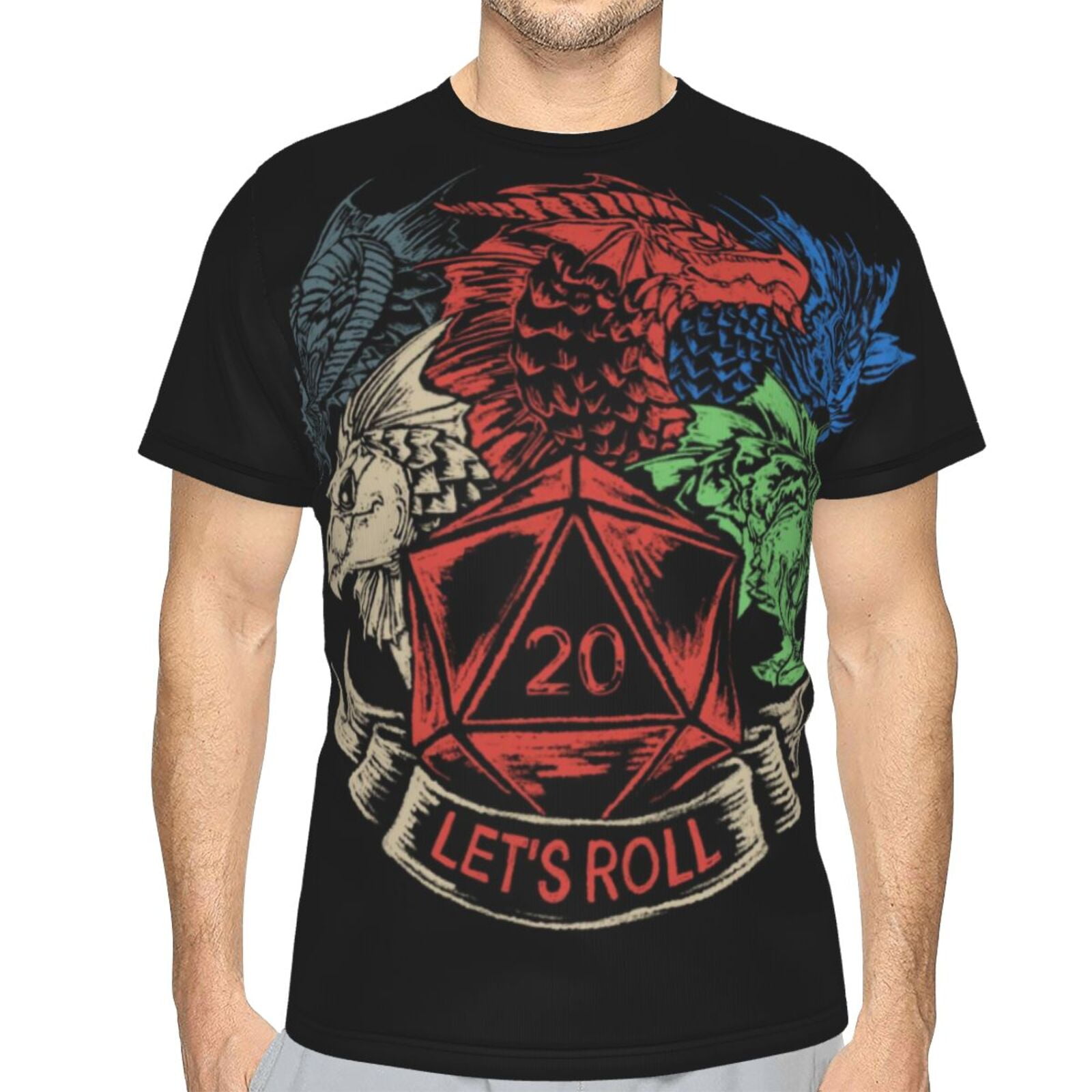 Men Women DND Dungeons And Dragons Shirts Short Sleeve Cosplay Adults ...