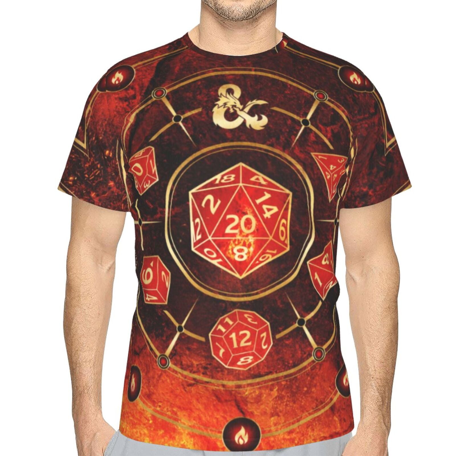 Men Women DND Dungeons And Dragons Shirts Short Sleeve Cosplay Adults ...