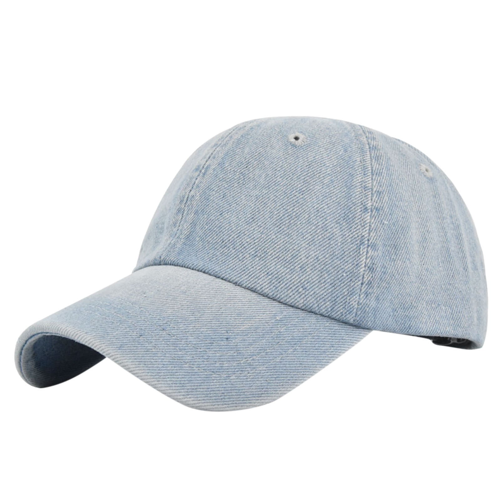 Men Women Denim Retro Vintage Peaked Cap Solid Color Baseball Cap Daily ...