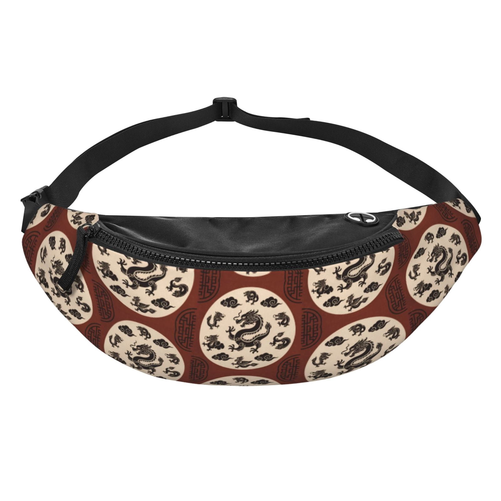 Men Women Dragon Element Fanny Pack Crossbody Waist Belt Bag Easy Carry ...